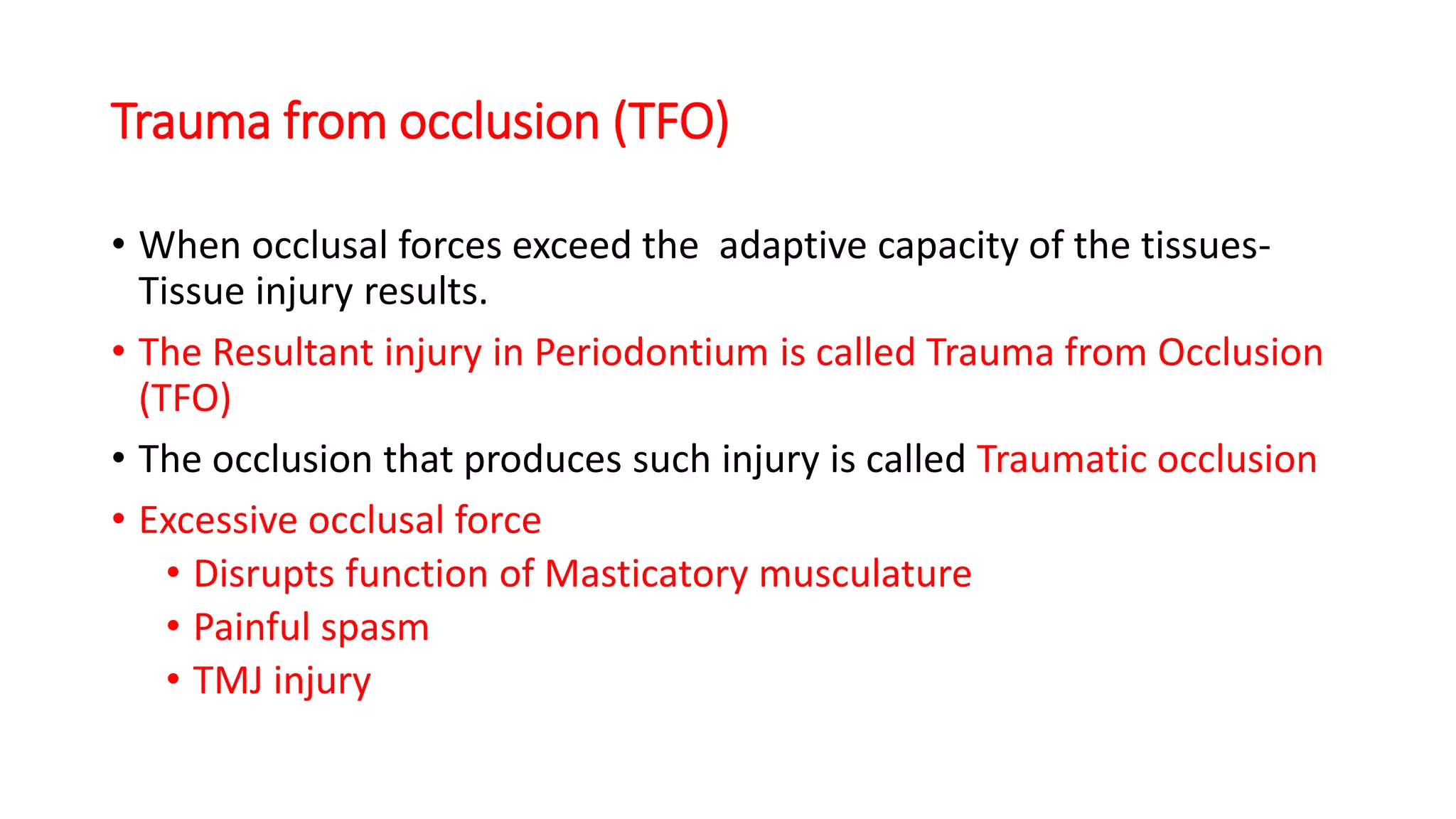 Trauma from occlusion.ppt