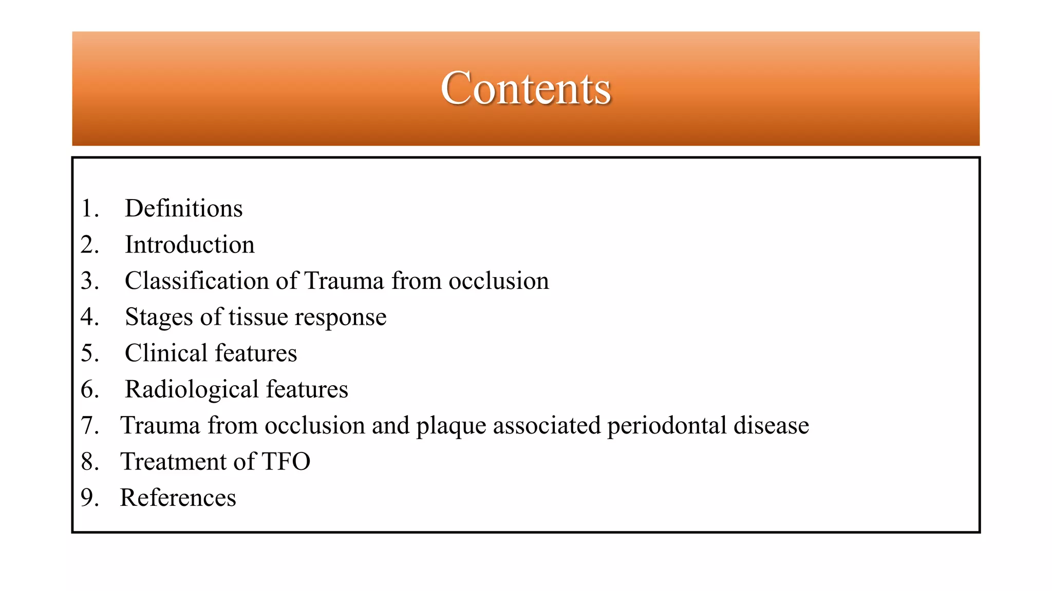Trauma from occlusion in Periodontics.pptx