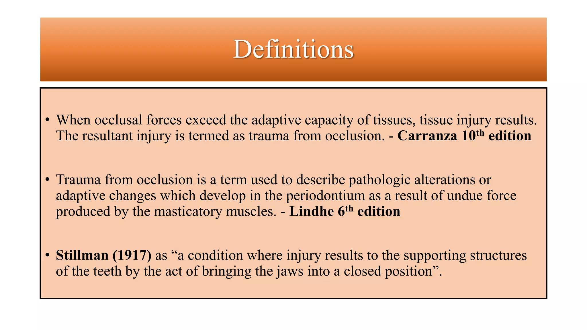 Trauma from occlusion in Periodontics.pptx