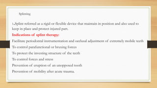 trauma from Occlusion topic in periodontics | PPTX