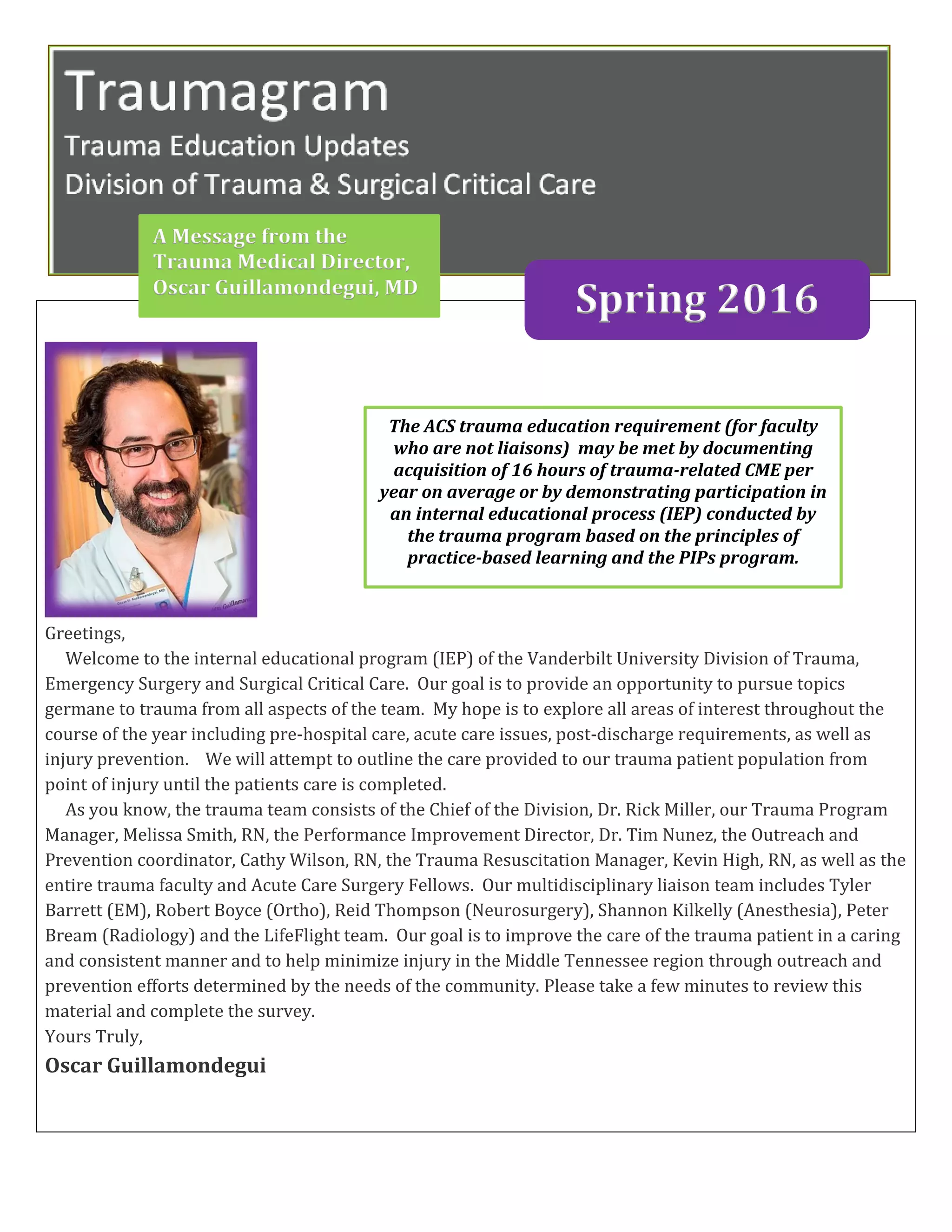 Traumagram spring 2016 | PDF