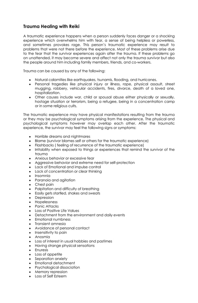 Trauma healing with_reiki | PDF