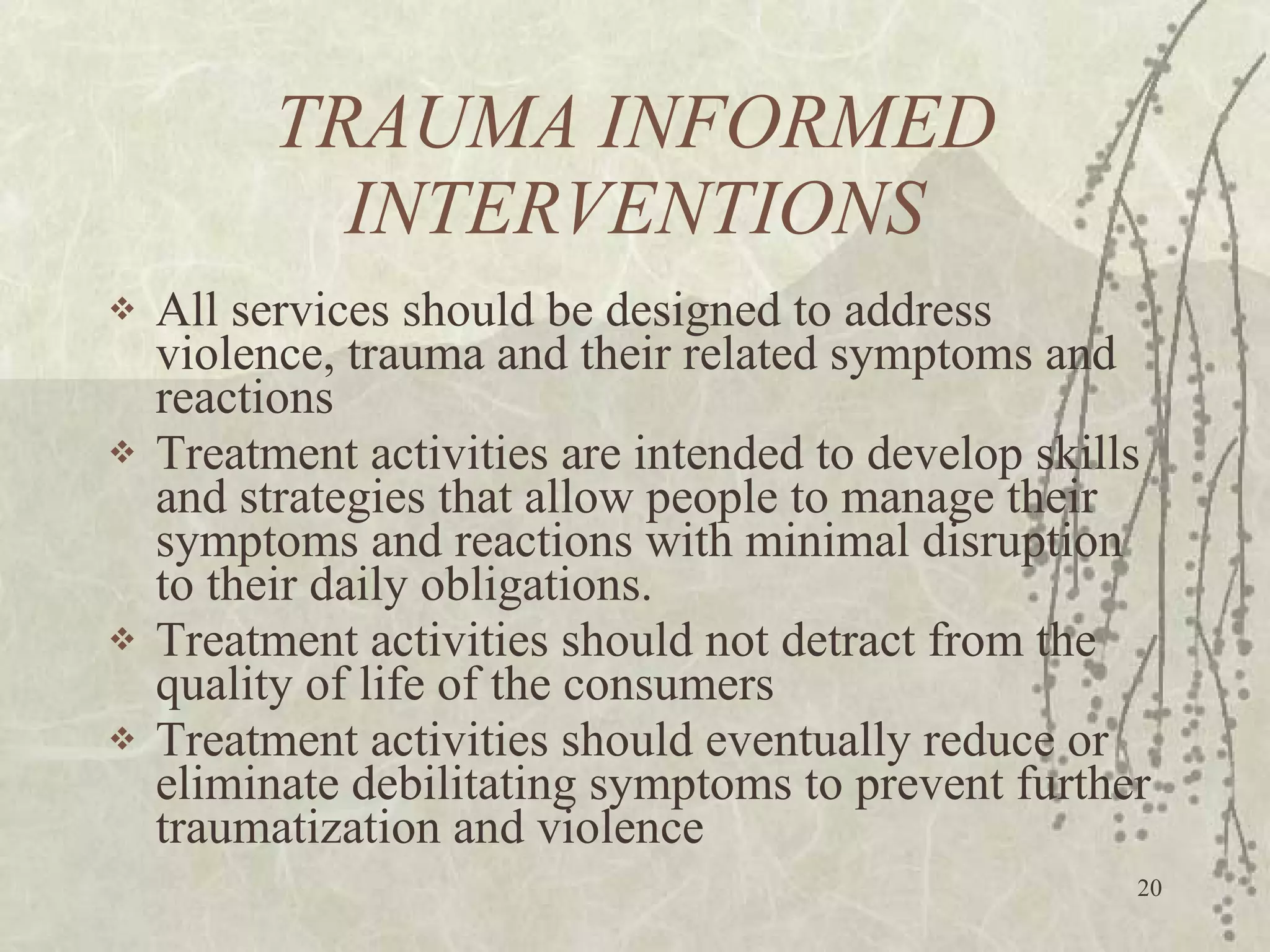 Screening for Trauma, Without Causing Trauma: A Trauma-Informed Care ...
