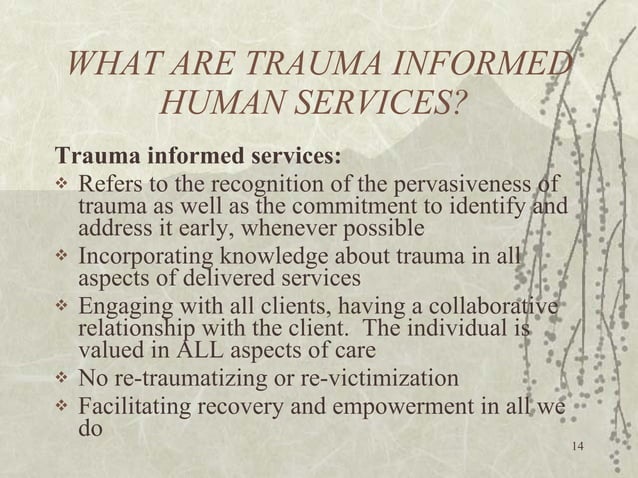 Screening for Trauma, Without Causing Trauma: A Trauma-Informed Care ...