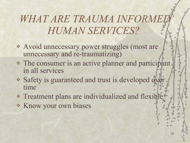Screening for Trauma, Without Causing Trauma: A Trauma-Informed Care ...