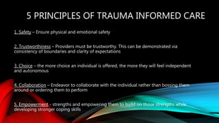 NMDOH - NMBHI - Long Term Care - Trauma Informed Care | PPTX | First Aid | Injuries