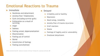 Trauma Informed Care: Impact of Trauma | PPTX