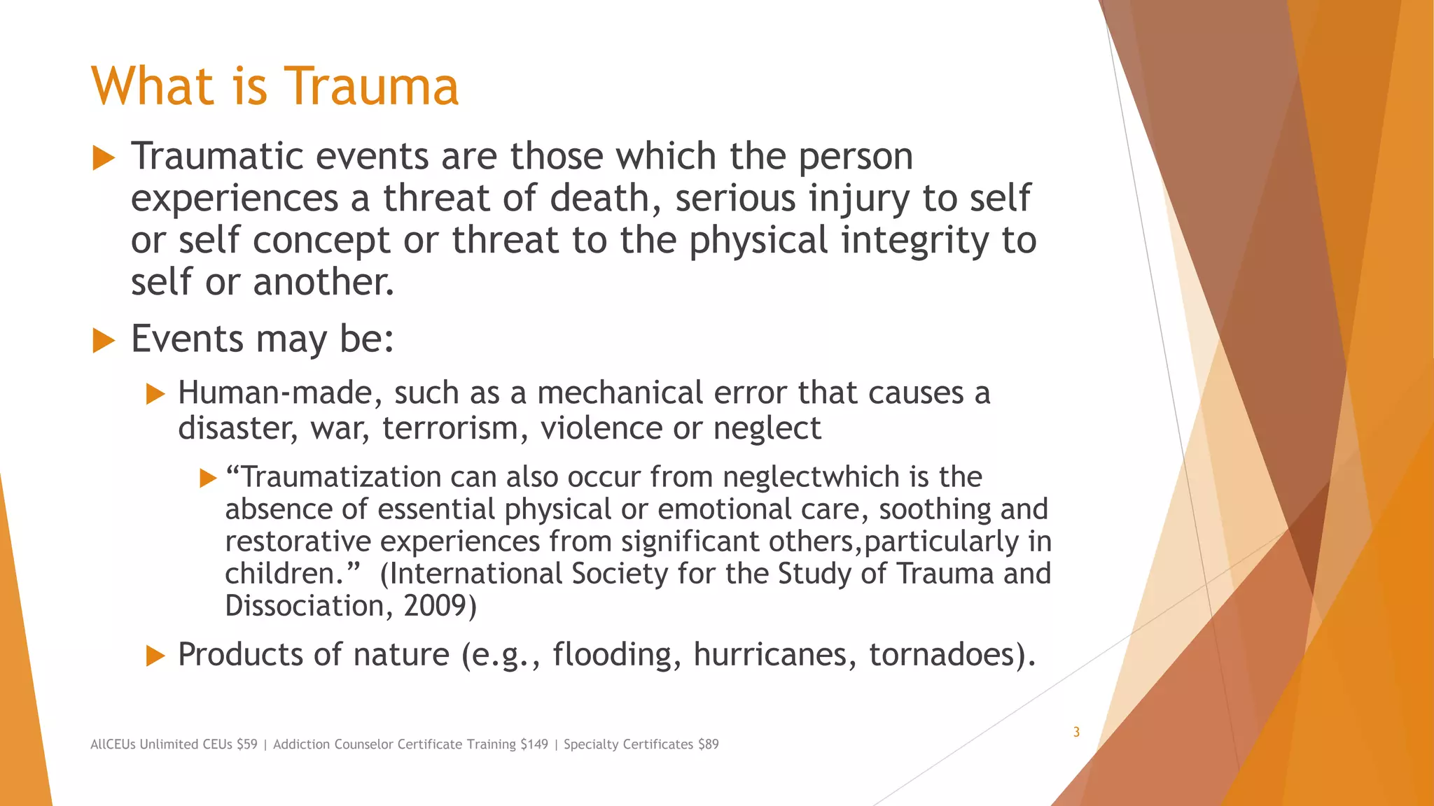 Trauma Informed Care: A Sociocoltural Perspective | PPTX