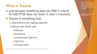 Trauma Informed Care: A Sociocoltural Perspective | PPTX