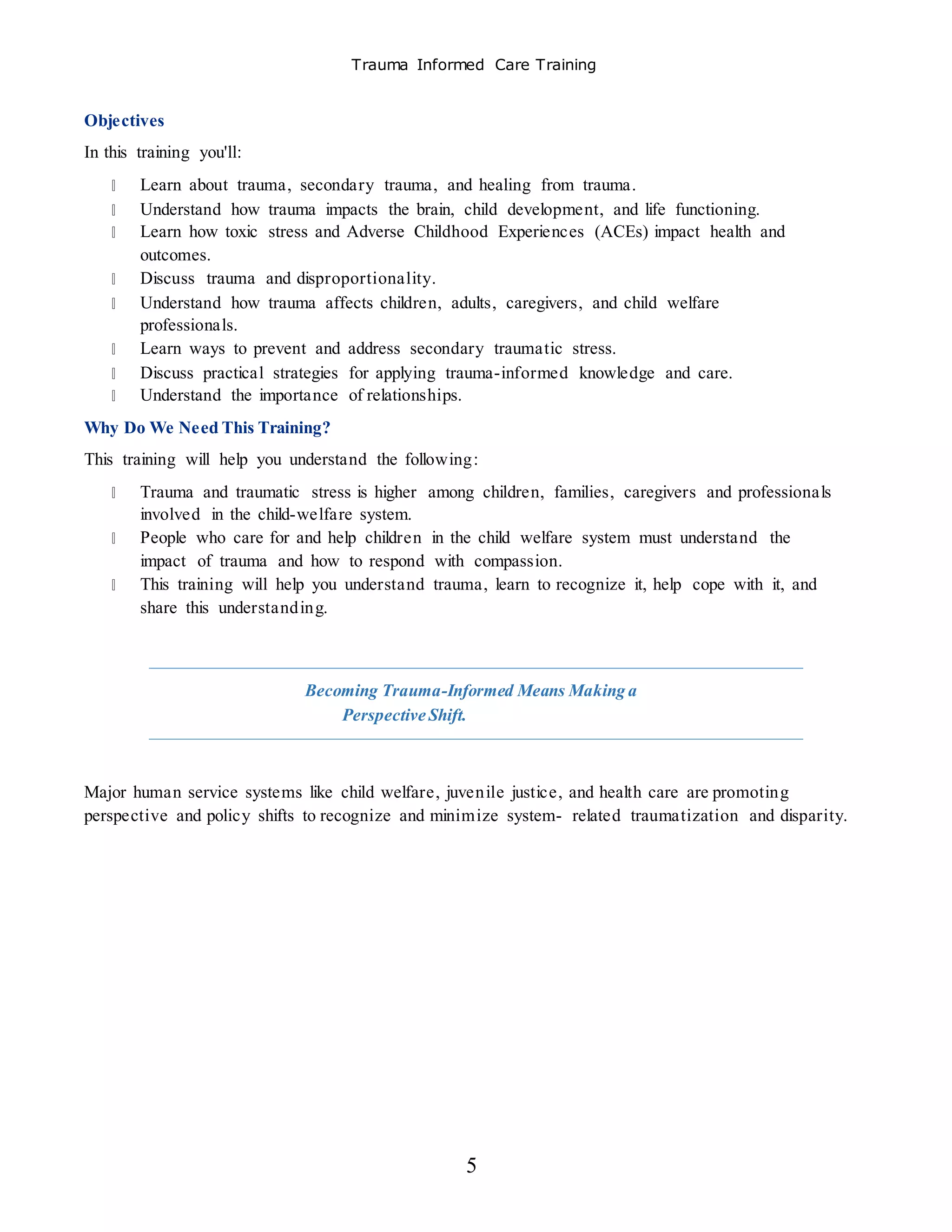 Trauma informed care | PDF