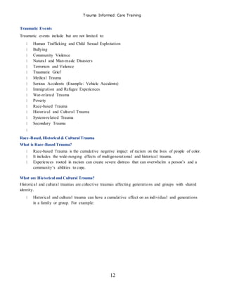 Trauma informed care | PDF