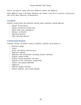 Trauma informed care | PDF