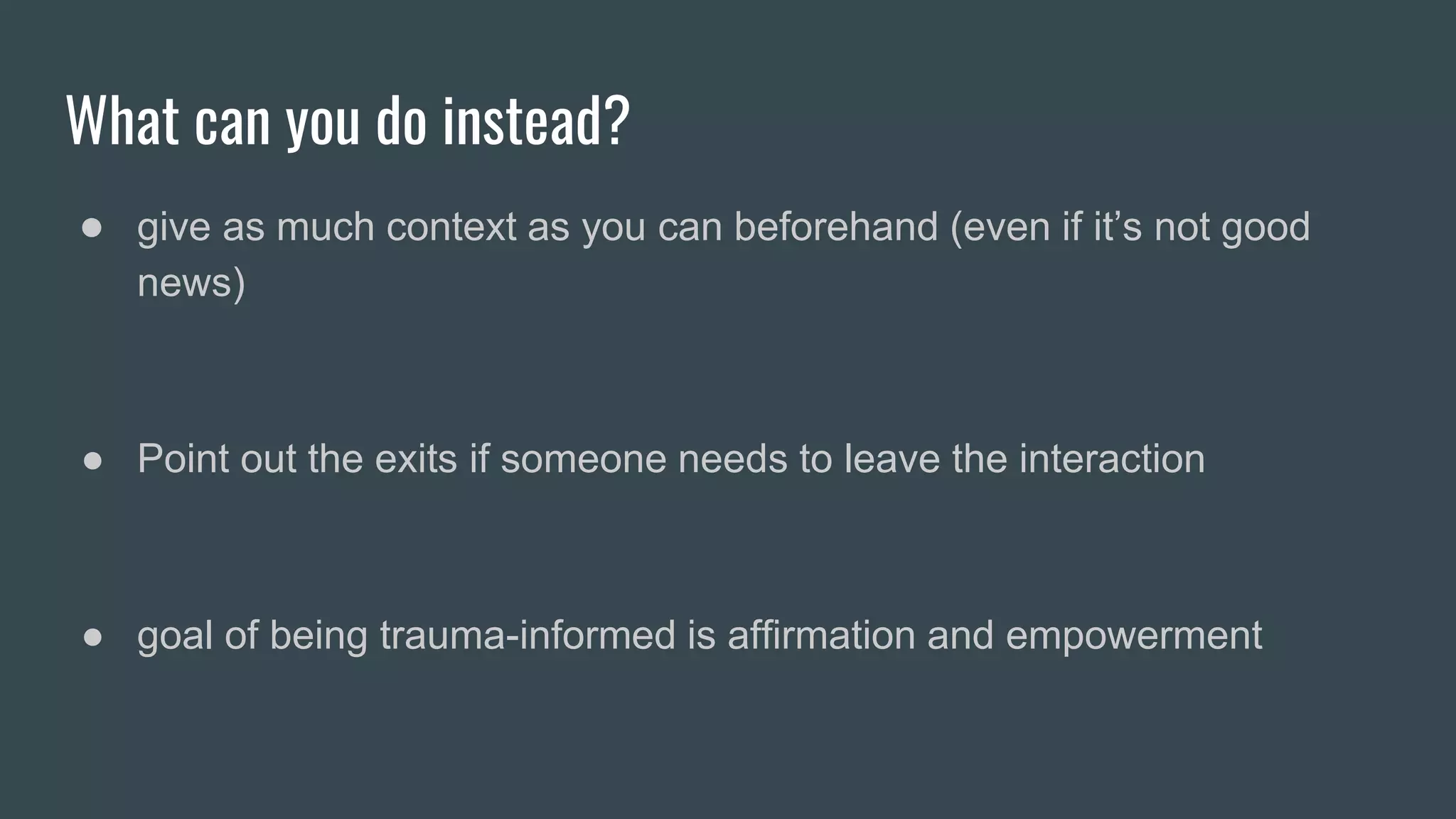 Trauma informed communication | PPTX