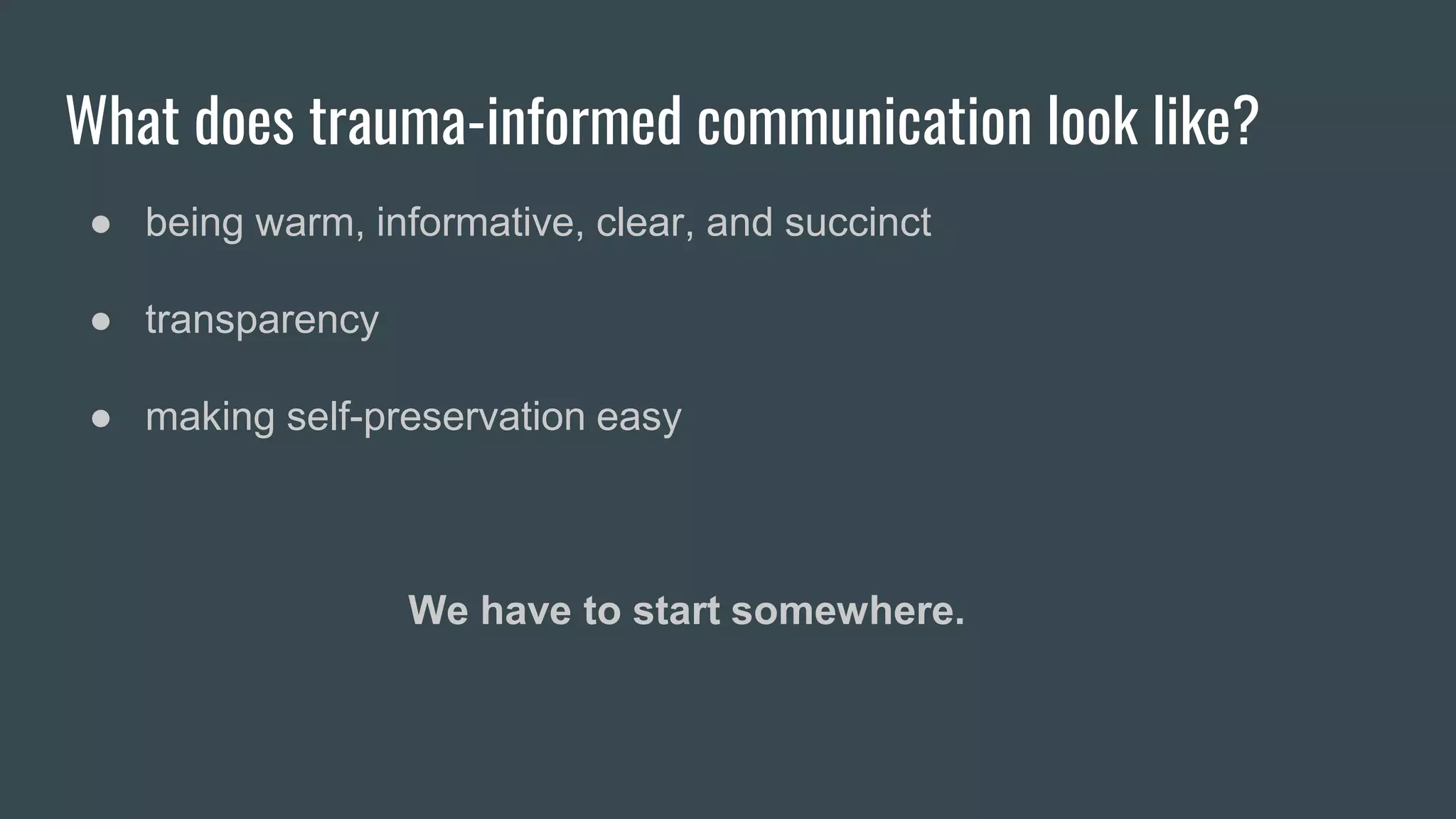 Trauma informed communication | PPTX