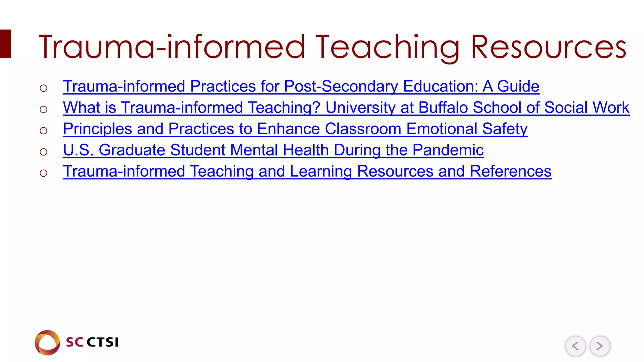 Trauma-informed Teaching: Using Best Practices in Course Design to ...