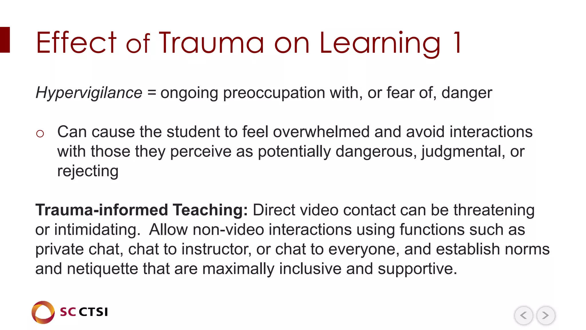 Trauma-informed Teaching: Using Best Practices in Course Design to ...