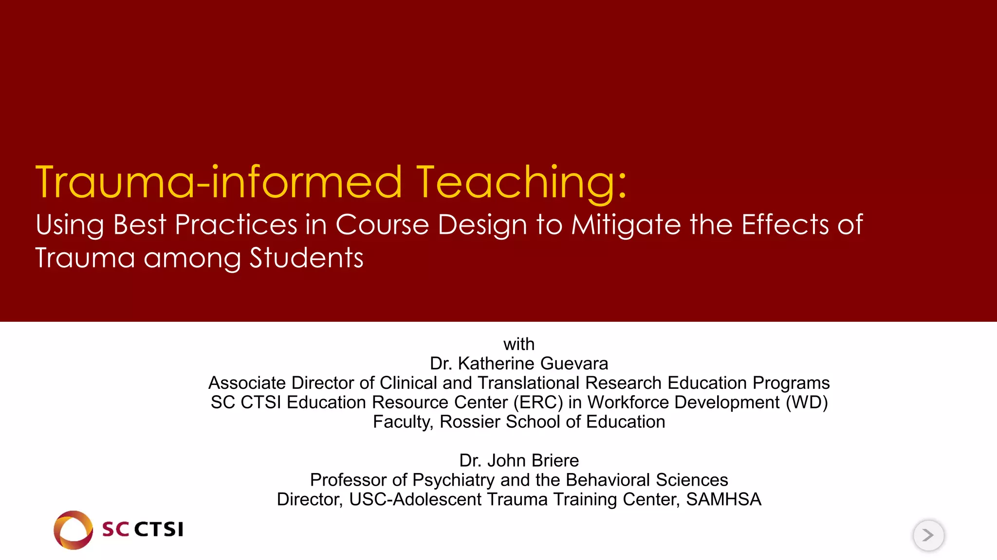 Trauma-informed Teaching: Using Best Practices in Course Design to ...