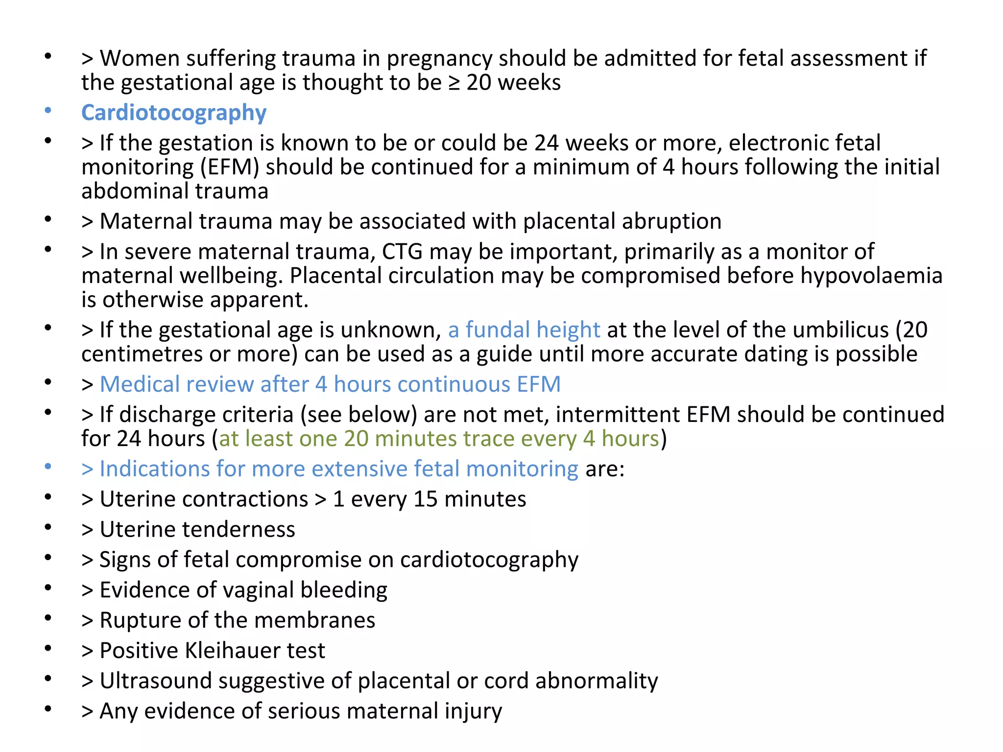 Trauma in pregnancy | PPT