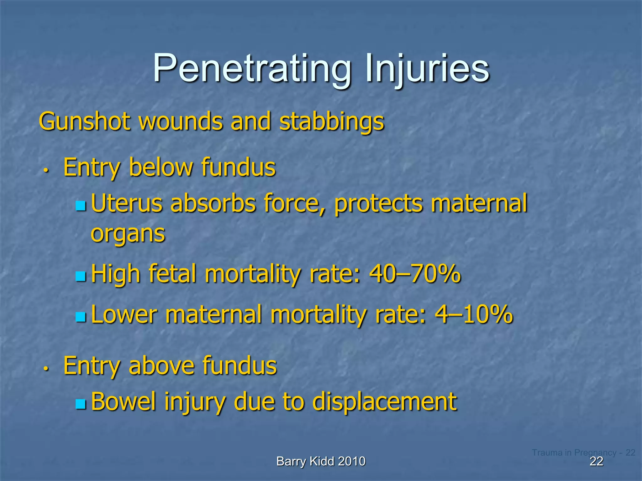 Trauma in pregnancy | PPT