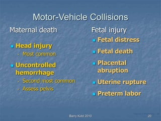 Trauma in pregnancy | PPT