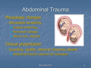 Trauma in pregnancy | PPT