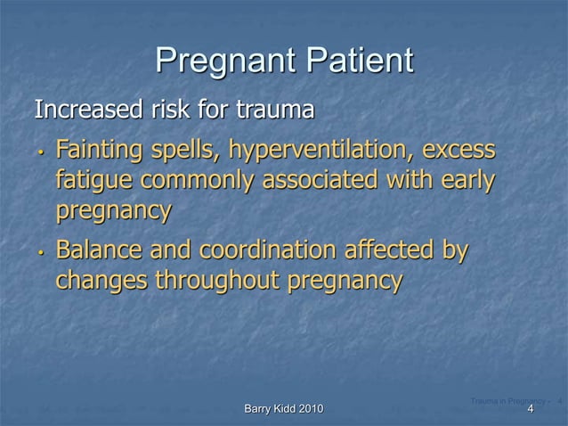 Trauma in pregnancy | PPT | Pregnancy | Reproductive Health