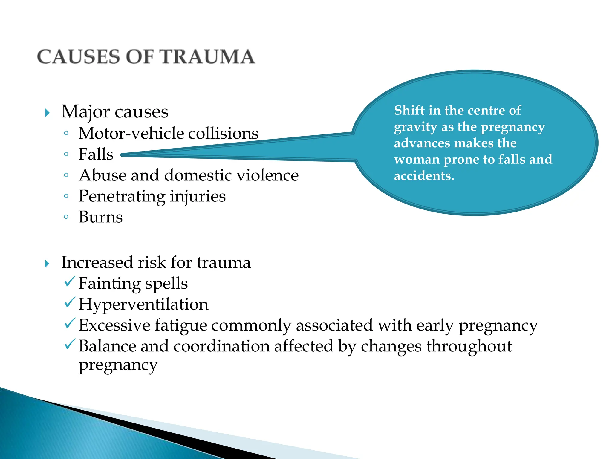 Trauma and pregnancy. Management of woman that encounter trauma and ...