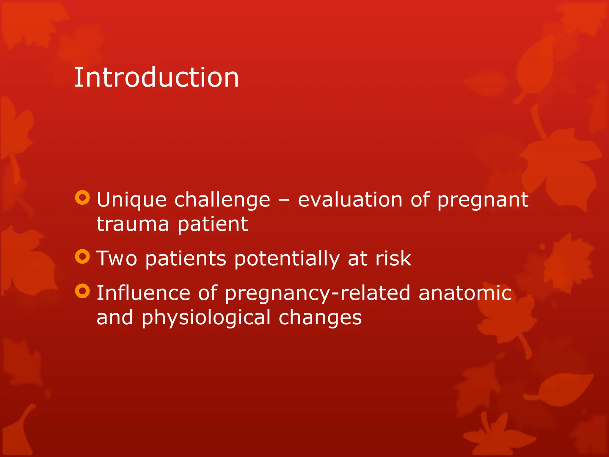 trauma_in_pregnancy.ppt.introduction groups incidence and etiology of ...