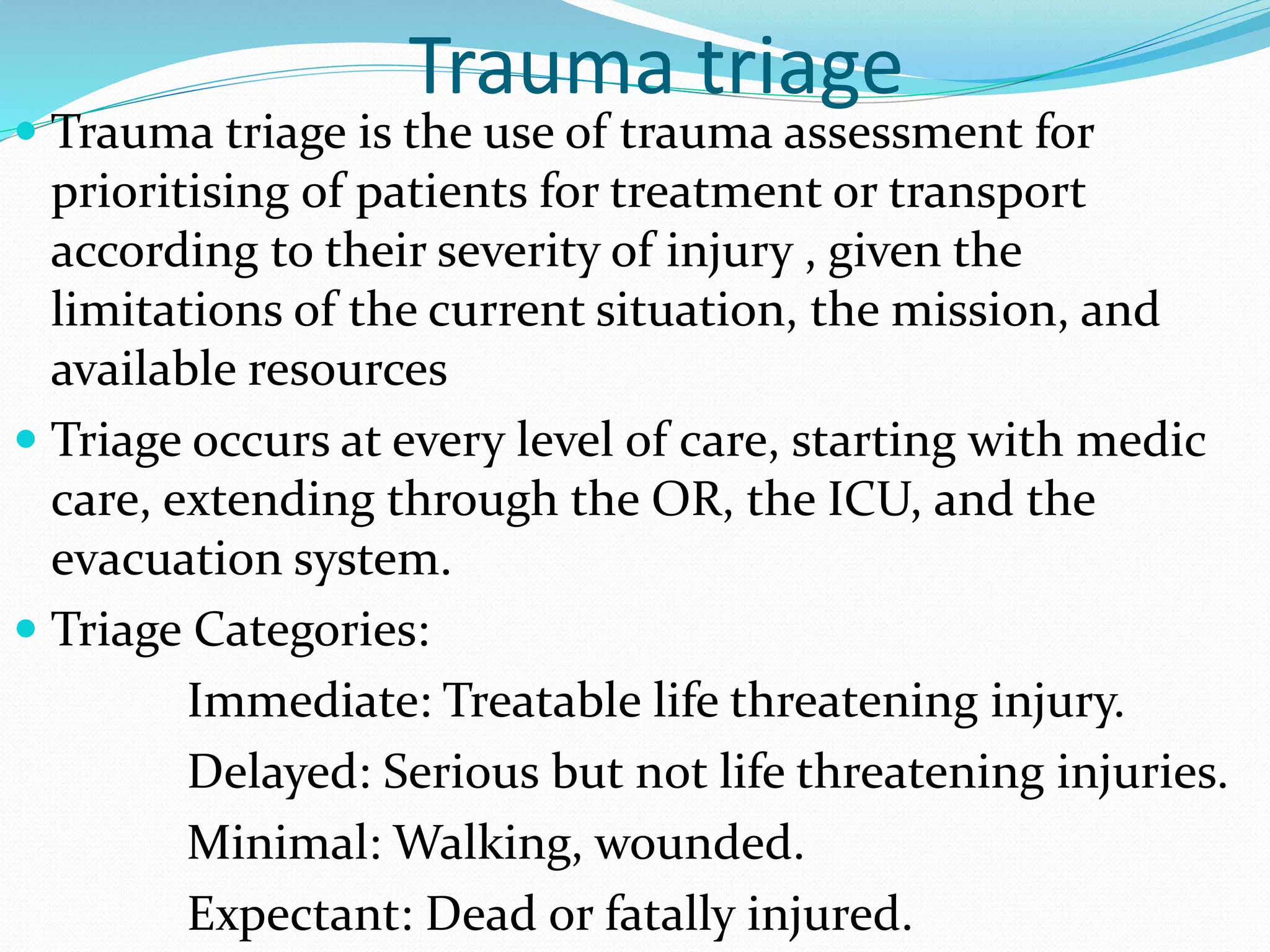 Trauma lecture | PPTX