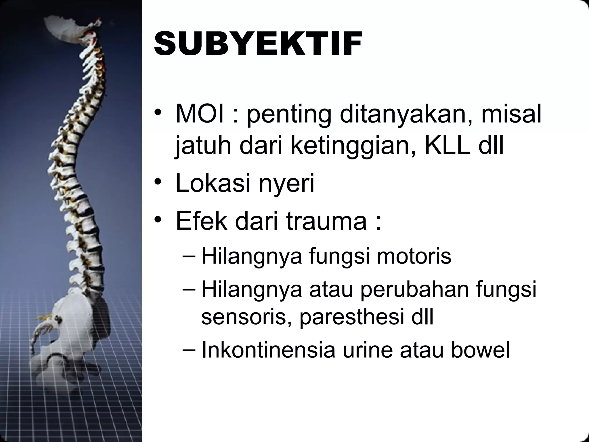 Trauma leher dan tulang belakang | PPT