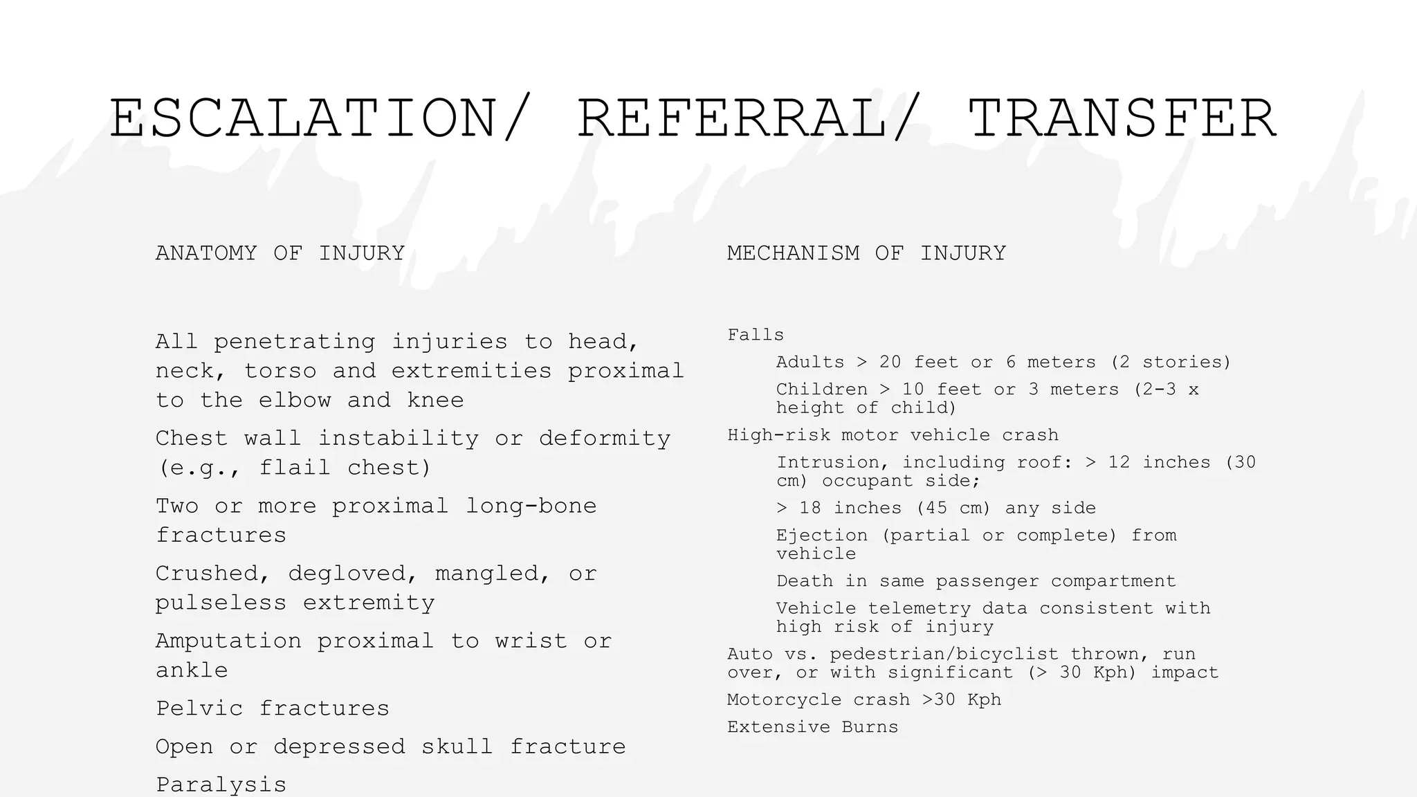 TRAUMA MANAGEMENT IN A MINOR TRAUMA UNIT.pptx