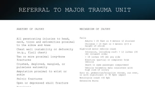 TRAUMA MANAGEMENT IN A MINOR TRAUMA UNIT.pptx
