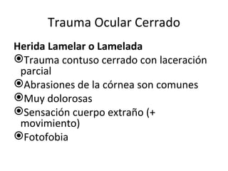 Trauma ocular | PPT