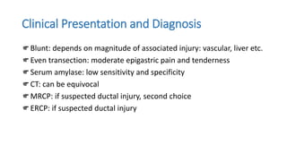 Trauma of PANCREAS | PPTX