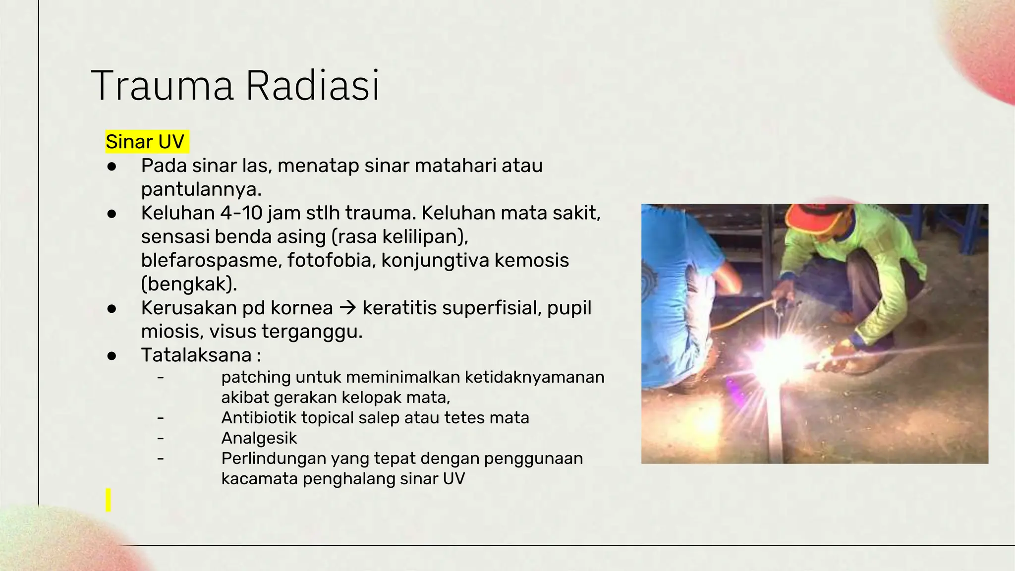 etiologi diagnosis tatalaksana dan edukasi trauma mata | PPTX