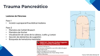 trauma de pancreas segun sociedad mundial | PPTX