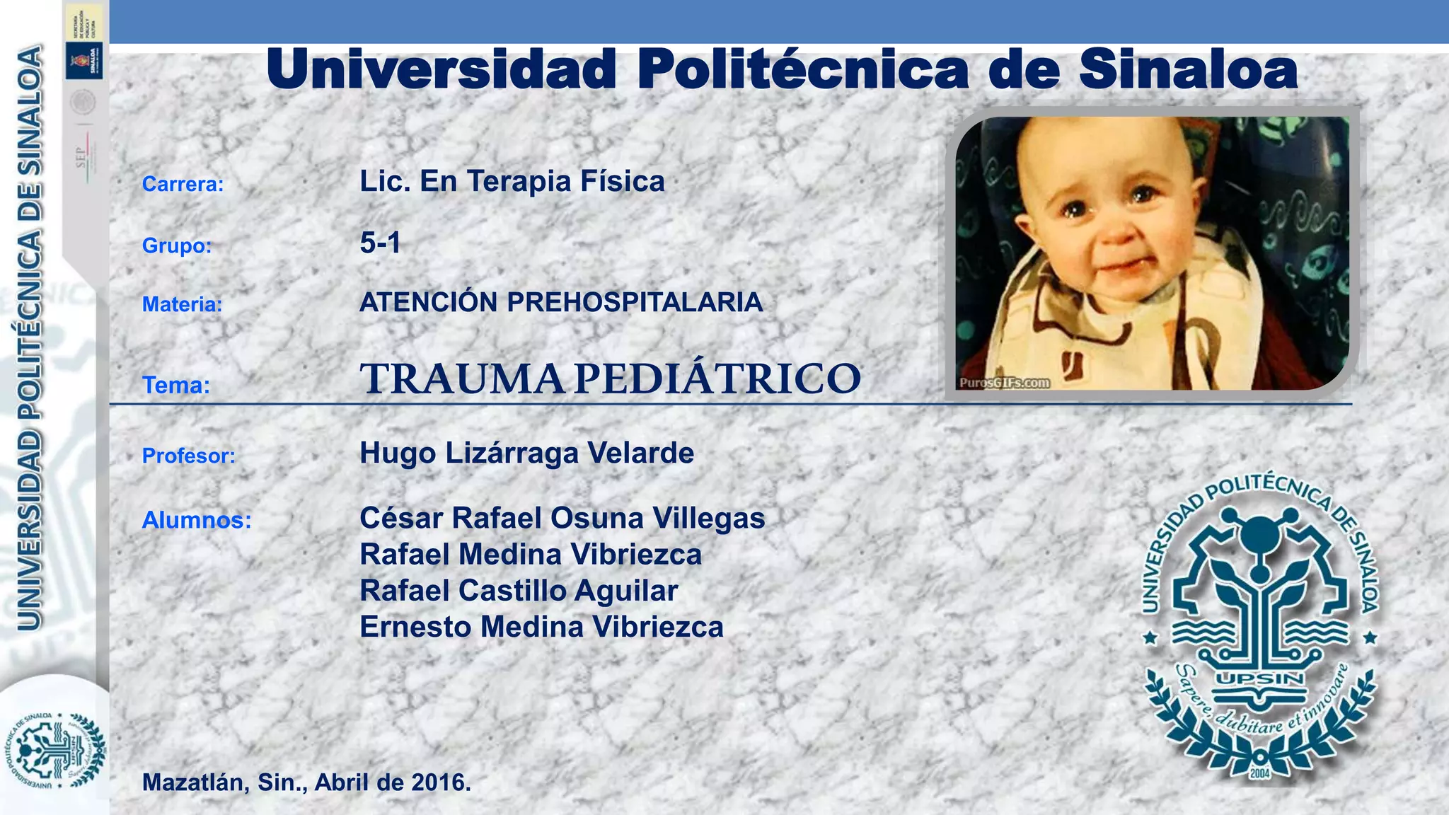 Trauma pediatrico | PPTX