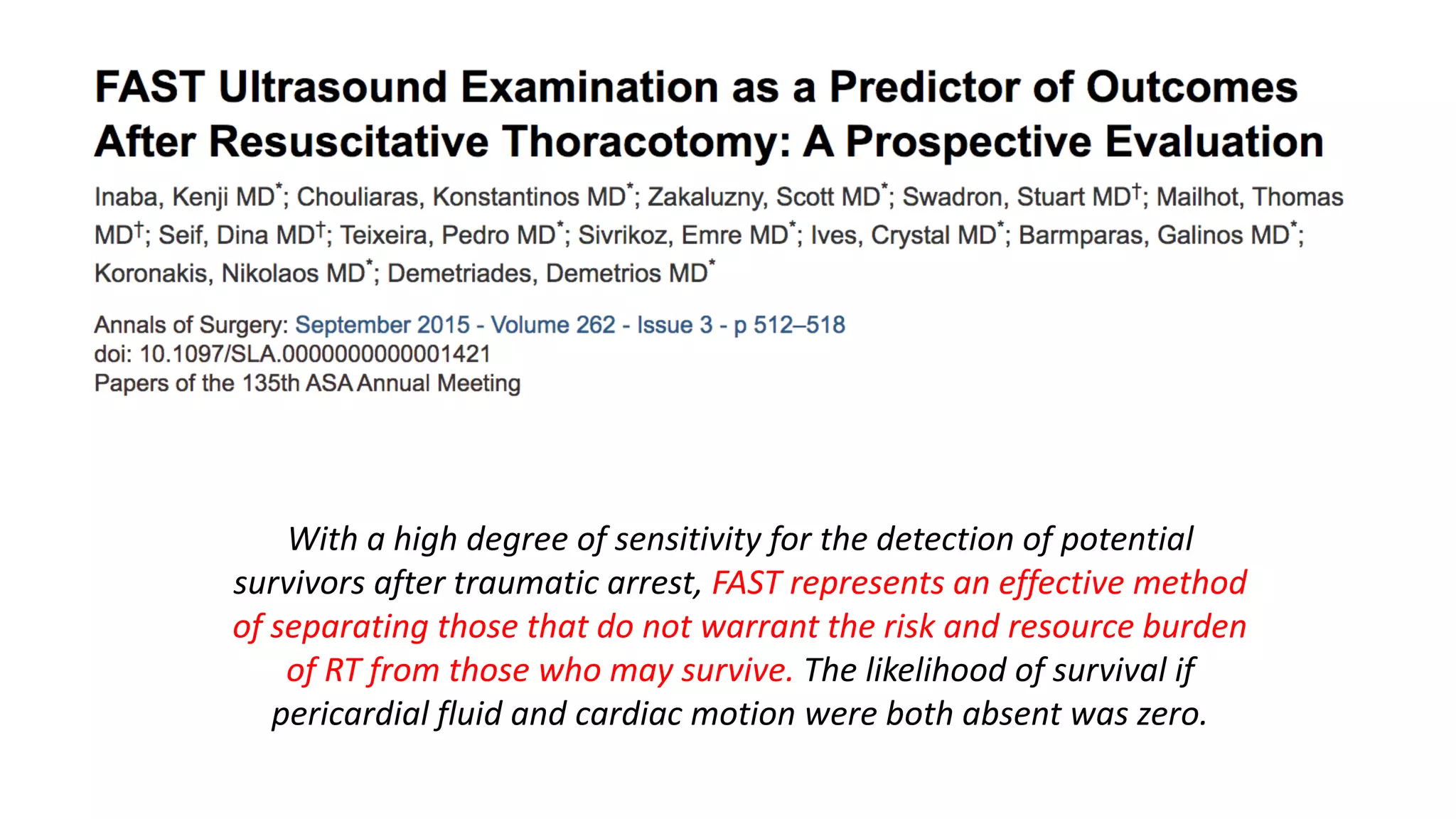 Trauma Ultrasound: What you need to know | PPTX