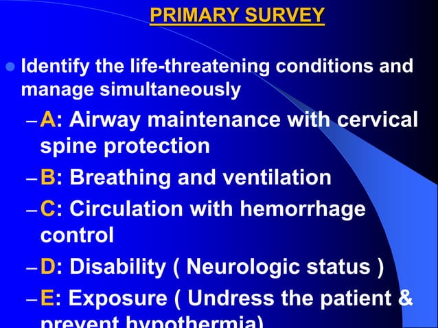 INITIAL ASSESSMENT OF TRAUMA PATIENTS....(INSPIRED FROM CTLS AND ATLS ...