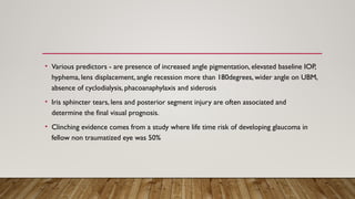 post traumatic glaucoma ( secondary glaucoma) | PPTX