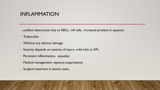 post traumatic glaucoma ( secondary glaucoma) | PPTX