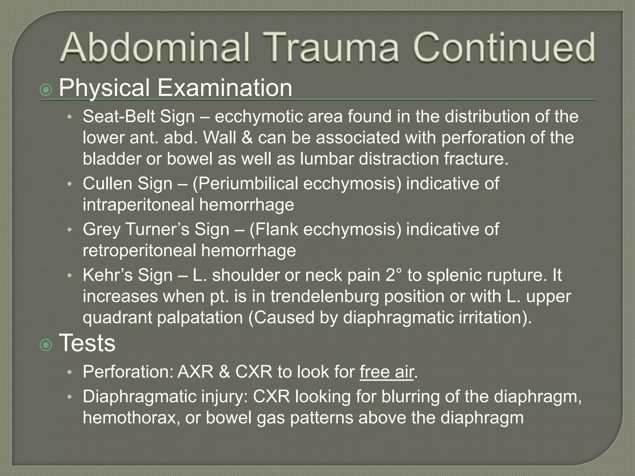 Trauma Presentation | PPTX