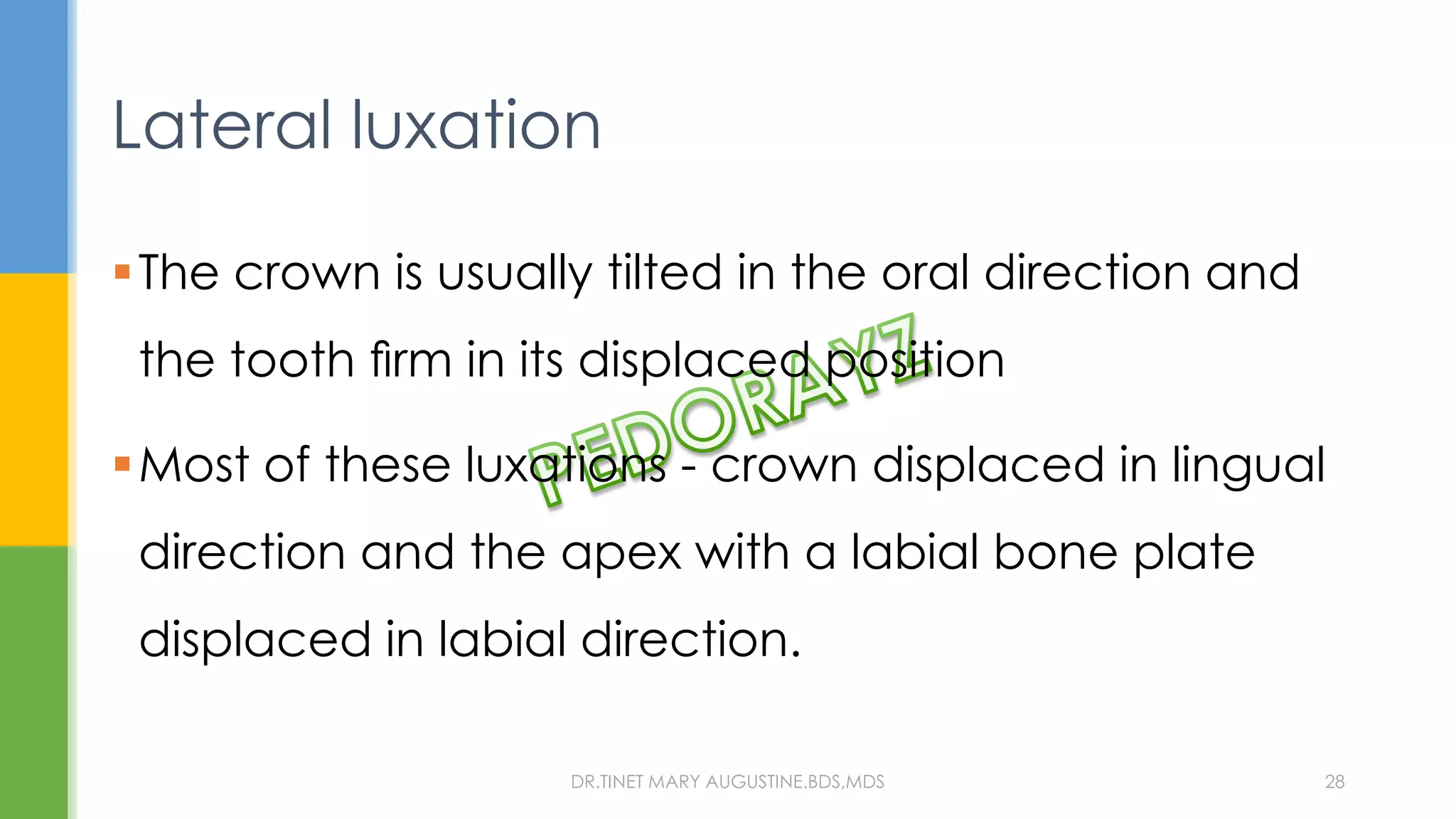 Traumatic injury to the primary dentition | PDF