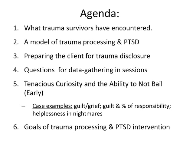 Trauma Processing | PPT