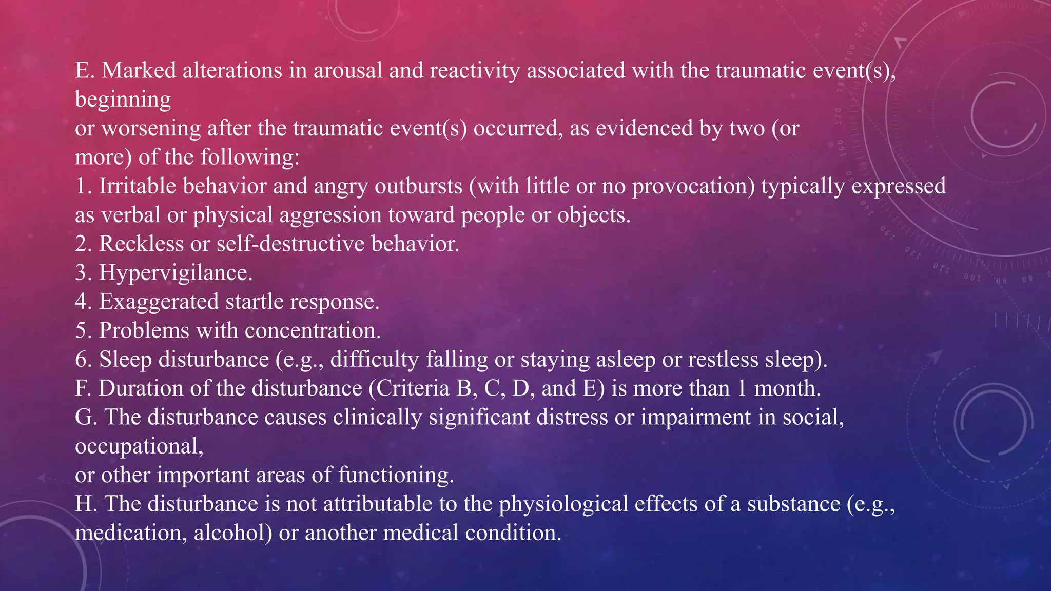 Trauma and stress related disorders | PPTX