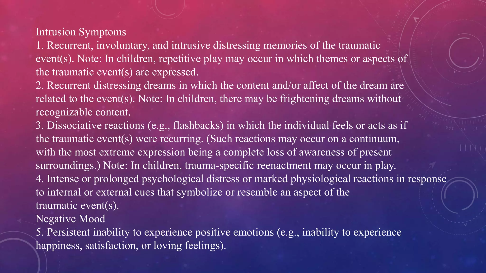 Trauma and stress related disorders | PPTX