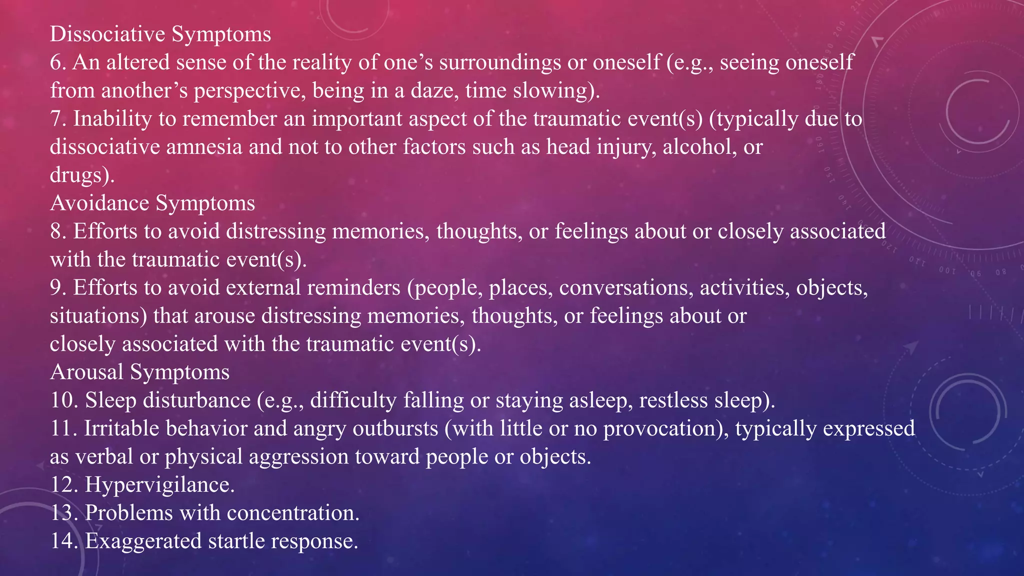 Trauma and stress related disorders | PPTX