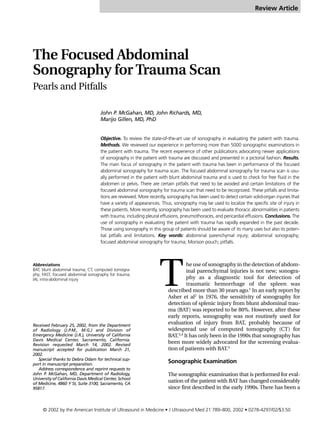 Trauma scan | PDF