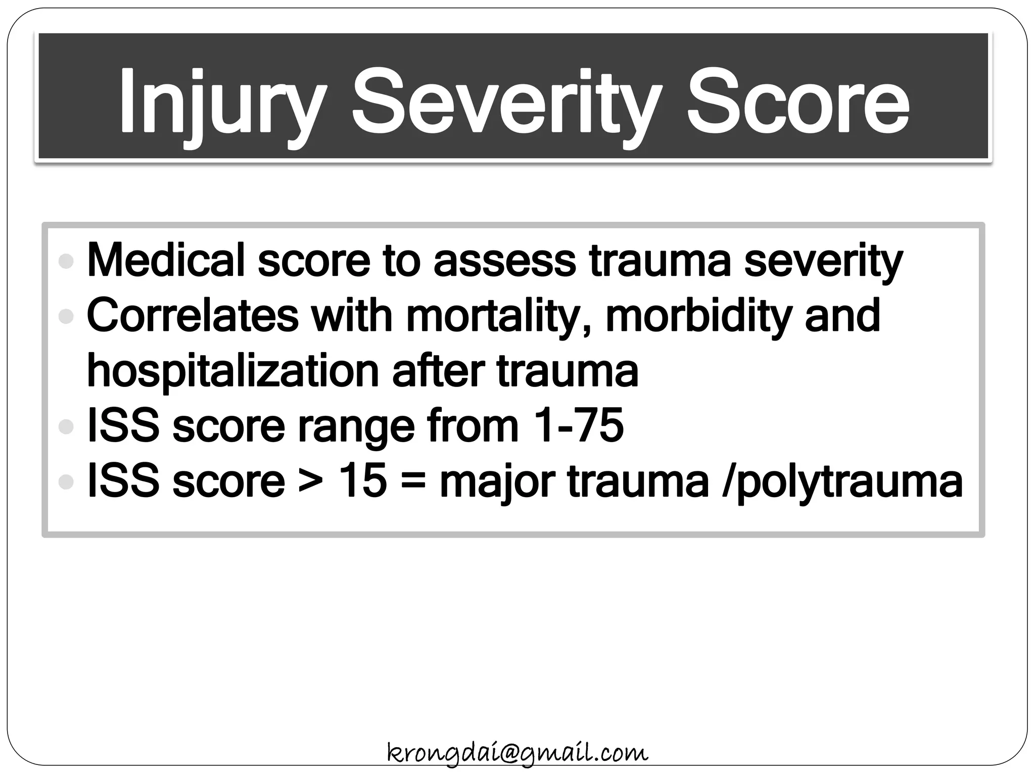 Trauma scoring | PDF