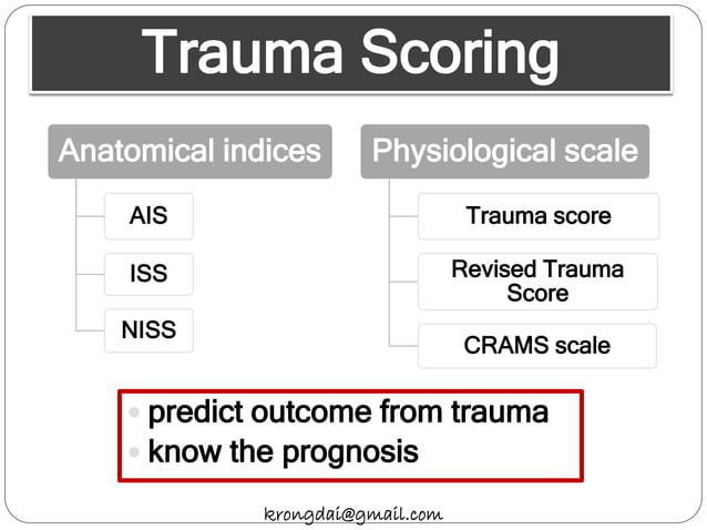Trauma scoring | PDF | Death, Injury, or Military Conflict | Sensitive ...
